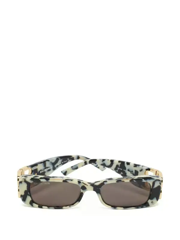 Balenciaga Dynasty Rectangle Frame Sunglasses - Neutrals