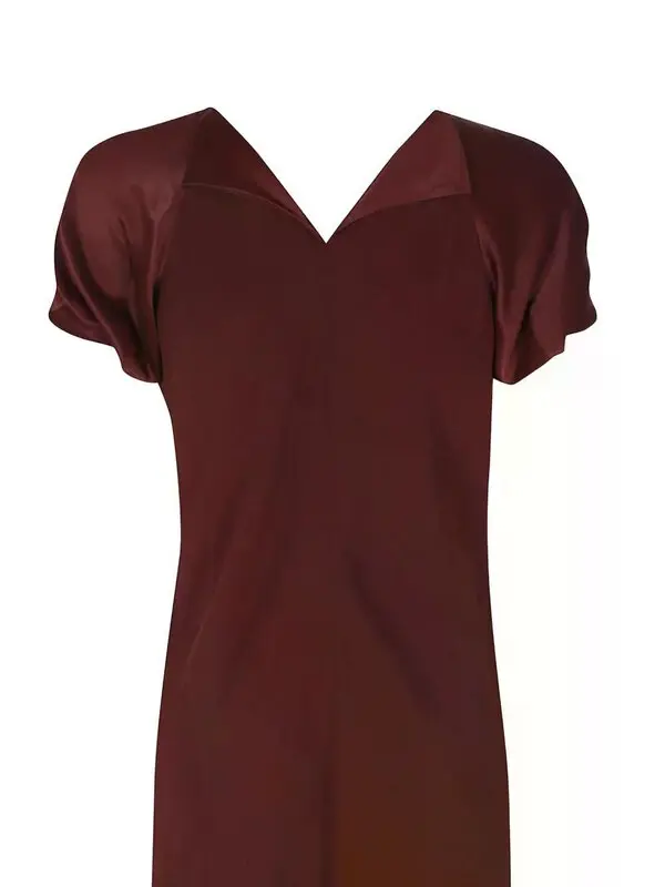 Alberta Ferretti Midi Bow-detail Silk-satin Dress