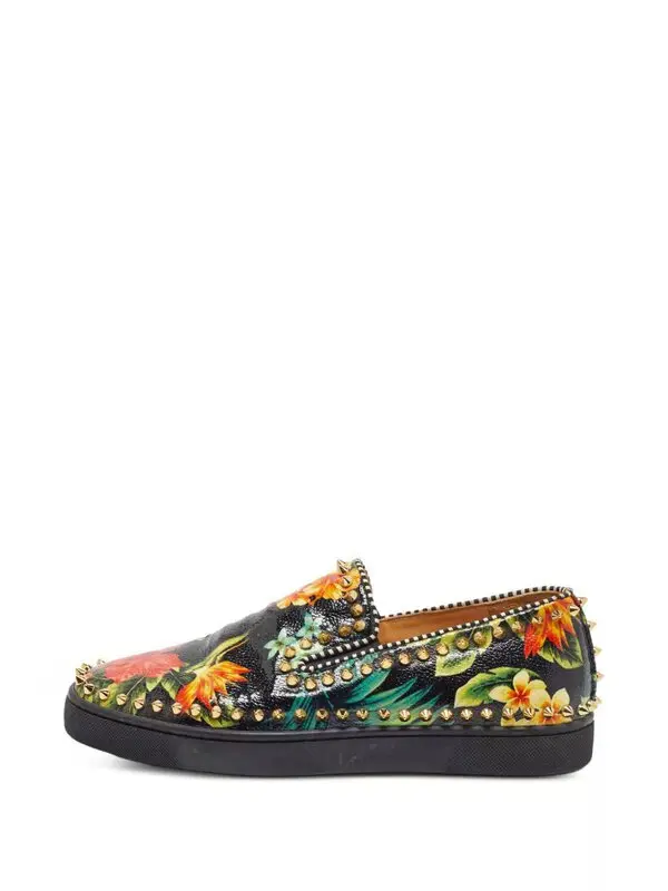 CHRISTIAN LOUBOUTIN Hawaii Pik Boat Spiked Sneakers