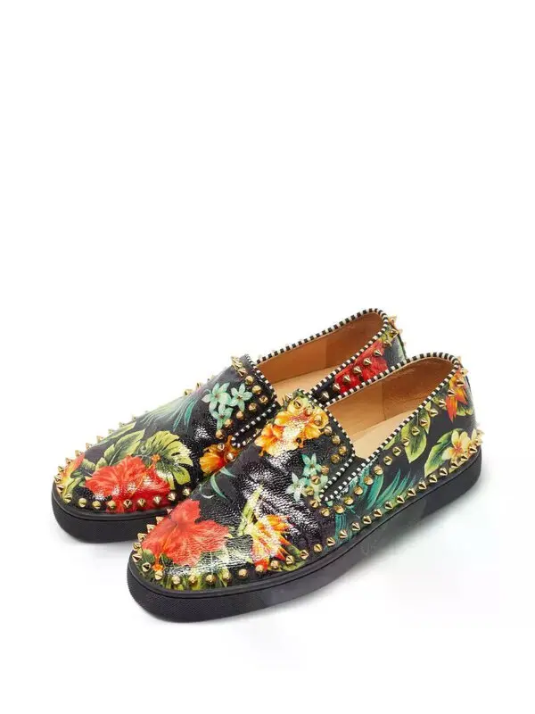 CHRISTIAN LOUBOUTIN Hawaii Pik Boat Spiked Sneakers