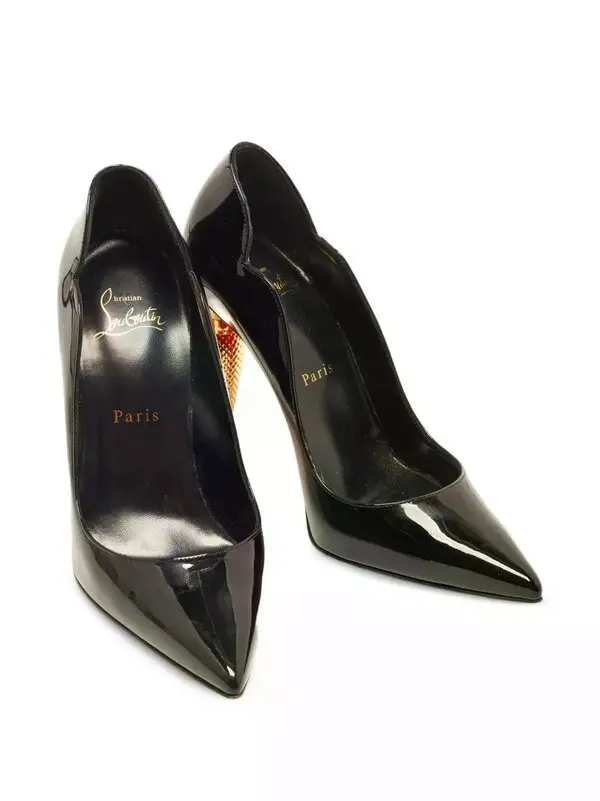CHRISTIAN LOUBOUTIN Lipchick Patent Pointed-toe Pumps With Sculptural Heel