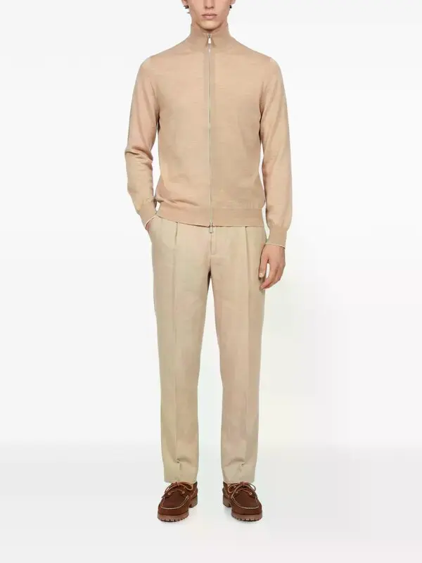Brunello Cucinelli Zip-up Ribbed-trim Sweater