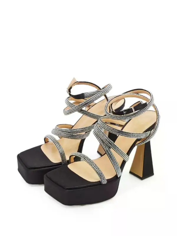 Mach & Mach Sydney Crystal-embellished Platform Sandals