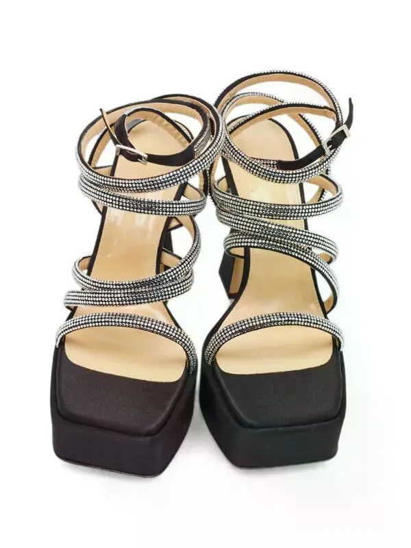 Mach & Mach Sydney Crystal-embellished Platform Sandals