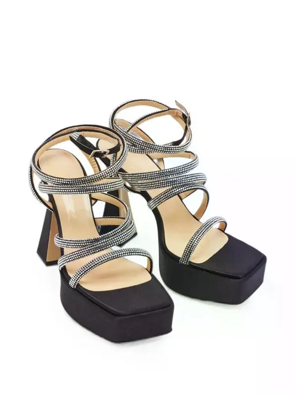Mach & Mach Sydney Crystal-embellished Platform Sandals