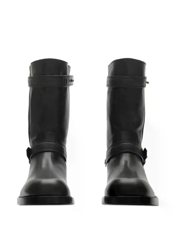 Burberry Kent Leather Biker Boots