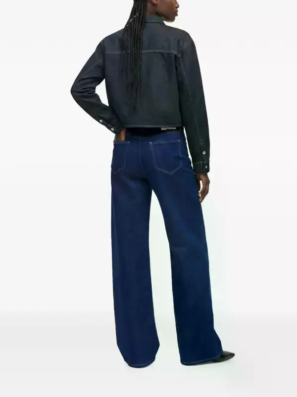 Karl Lagerfeld High-waisted Wide-leg Jeans