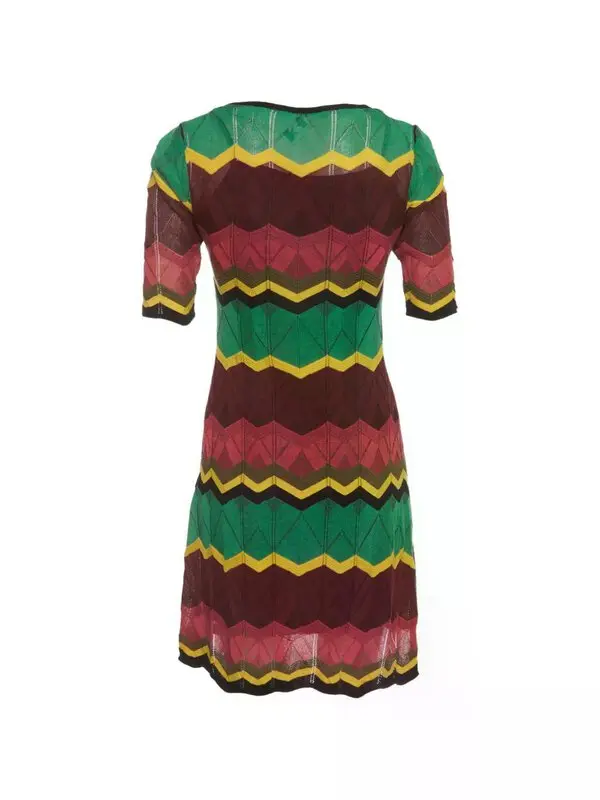 Missoni Zig-zag Pointelle Knit Midi Dress - Green