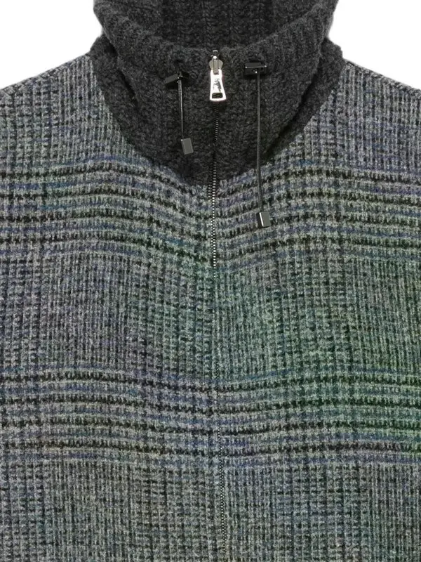 MANZONI 24 Check-pattern Drawstring Coat
