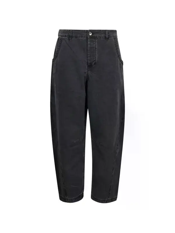 You Must Create Twisted Seam Panelled Trousers - Grey