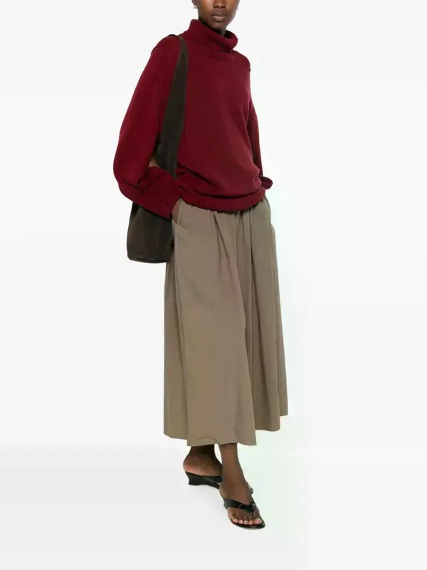Eric Bompard Split-sleeve High-neck Sweater - Red