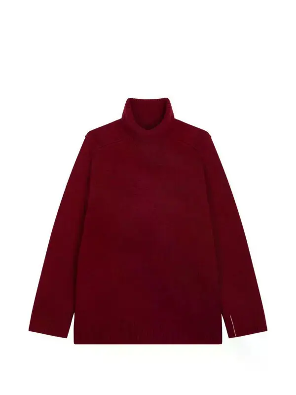 Eric Bompard Split-sleeve High-neck Sweater