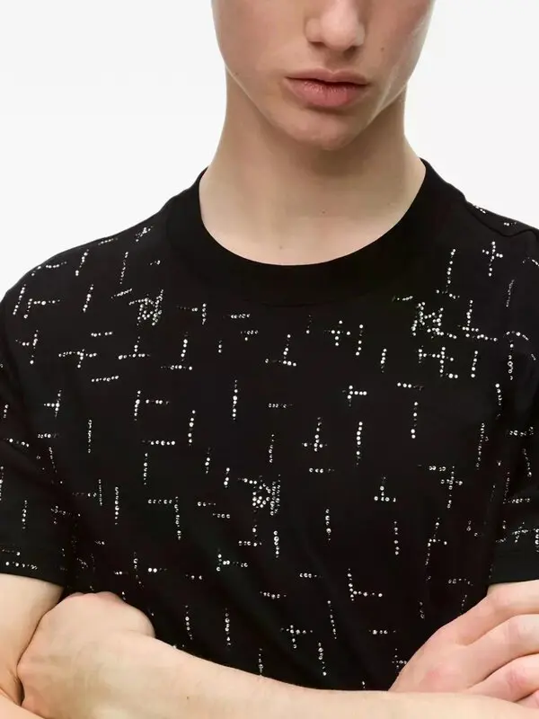 Karl Lagerfeld Monogram Rhinestone T-shirt