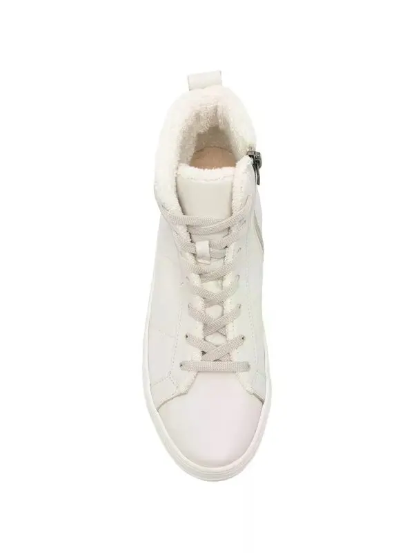 SERGIO MORETTI FIRENZE High Top Lace-up Sneakers With Shearling Lining