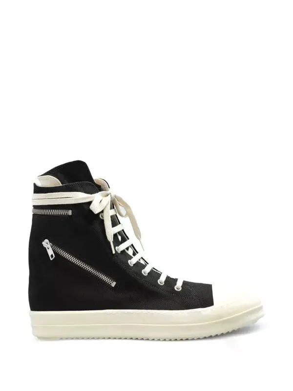 Rick Owens Zip-embellishment Sneakers - Black
