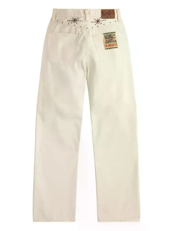 Ralph Lauren Studded Straight-leg Jeans - Neutrals