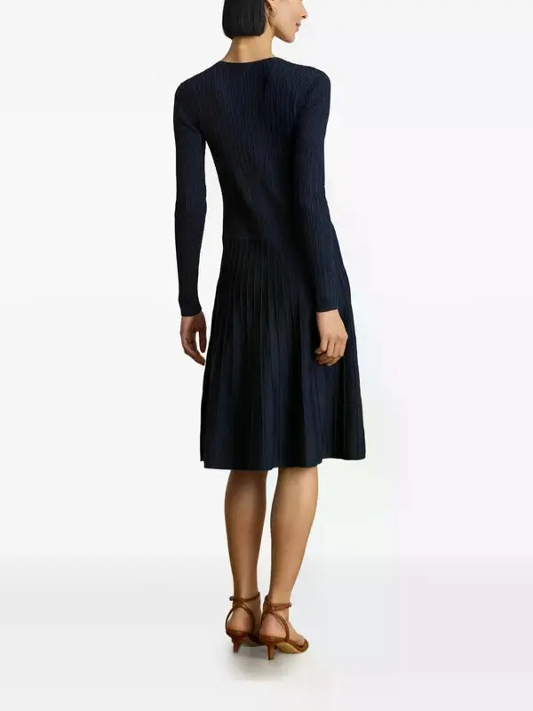 Ralph Lauren Cable Knit Long Sleeve Midi Dress