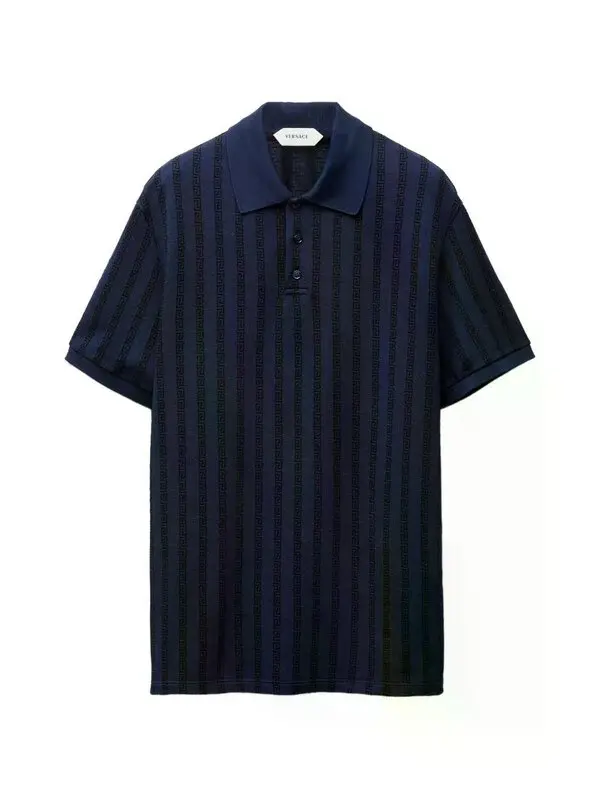 Versace Jacquard Cotton Piqué Polo