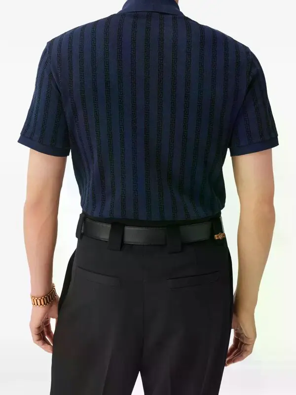 Versace Jacquard Cotton Piqué Polo