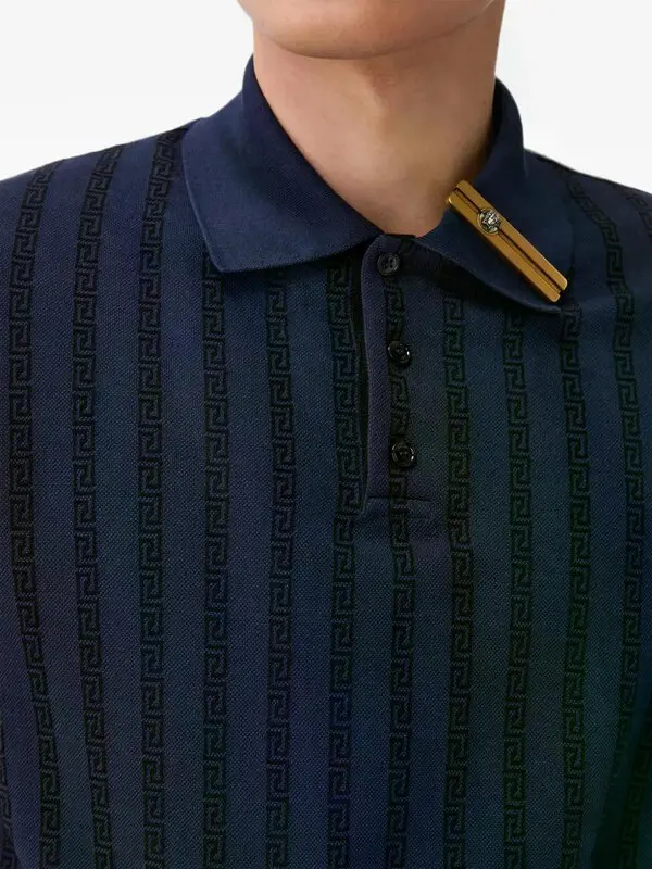 Versace Jacquard Cotton Piqué Polo