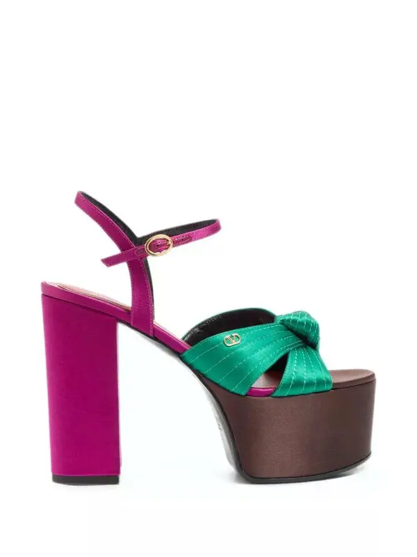 Valentino Garavani Sandals With Crasher Platform In Satin 125mm
