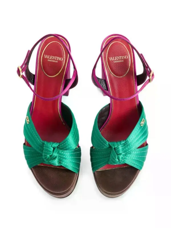 Valentino Garavani Sandals With Crasher Platform In Satin 125mm