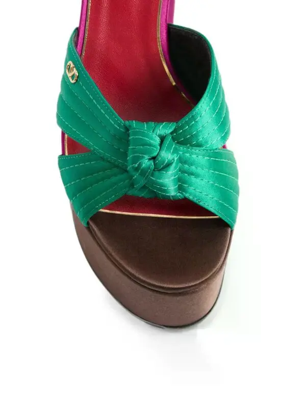 Valentino Garavani Sandals With Crasher Platform In Satin 125mm