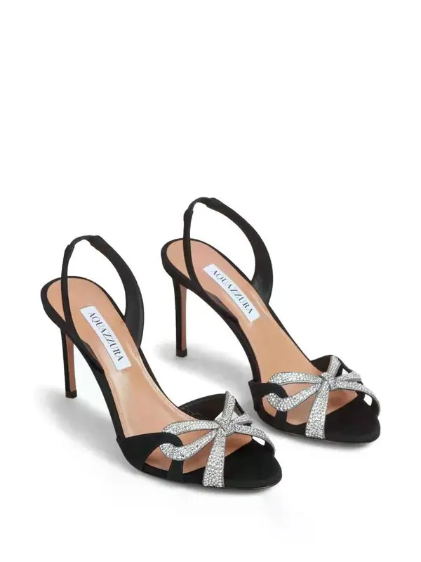 AQUAZZURA Crystal-embellished Slingback Pumps