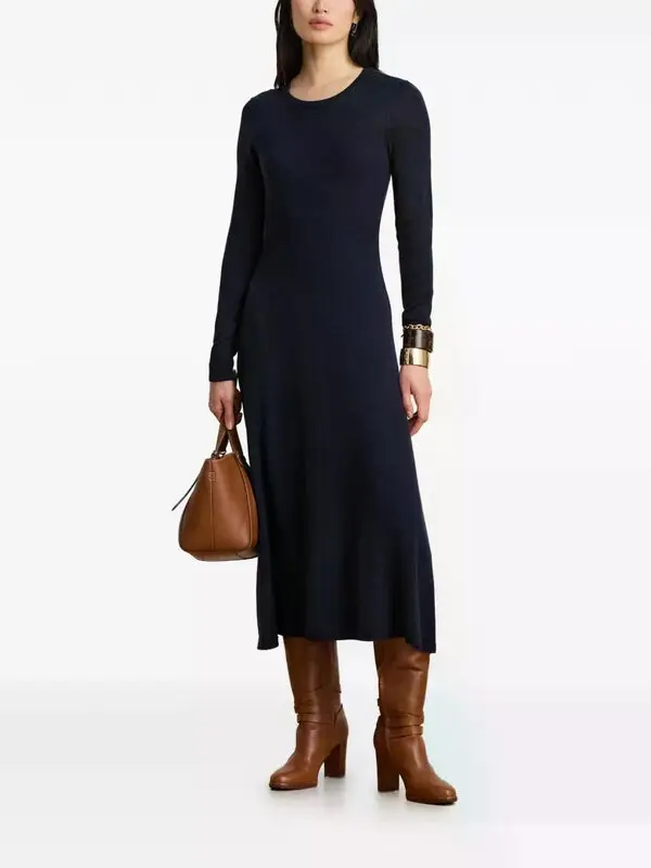 Ralph Lauren Crew-neck Long-sleeve Midi Dress