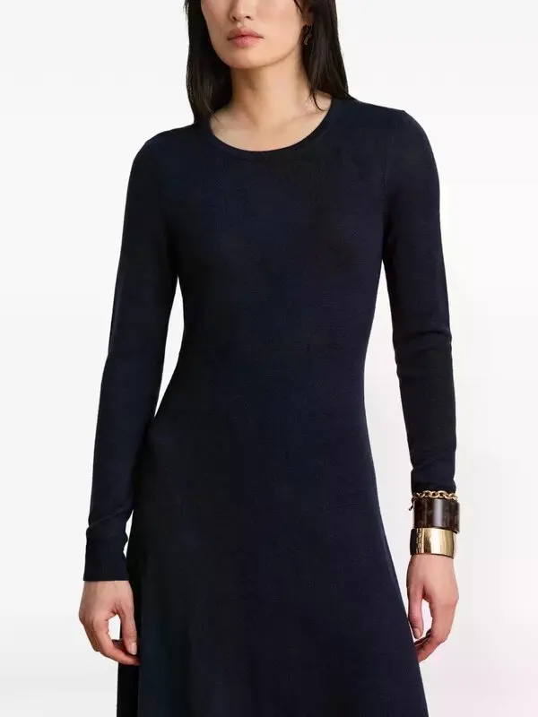 Ralph Lauren Crew-neck Long-sleeve Midi Dress