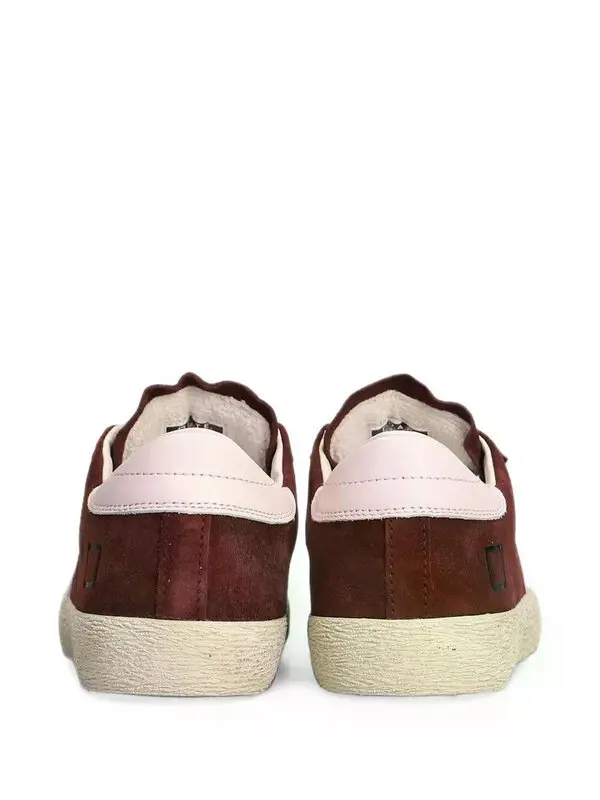 D.a.t.e. Suede Panelled Low Top Sneakers - Red