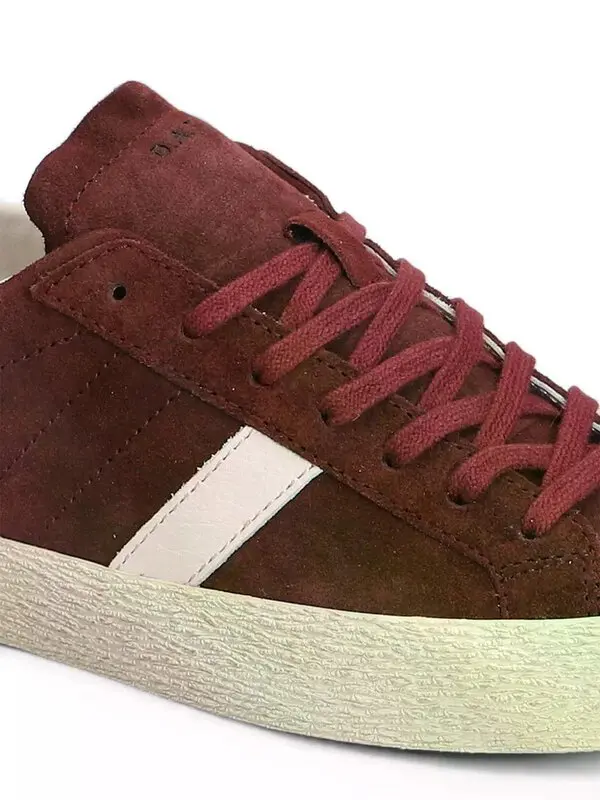 D.a.t.e. Suede Panelled Low Top Sneakers - Red