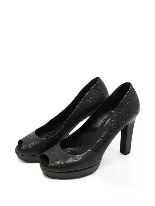 Gucci Guccissima Peep-toe Pumps
