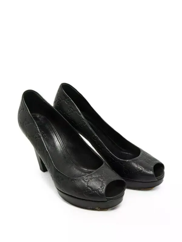 Gucci Guccissima Peep-toe Pumps
