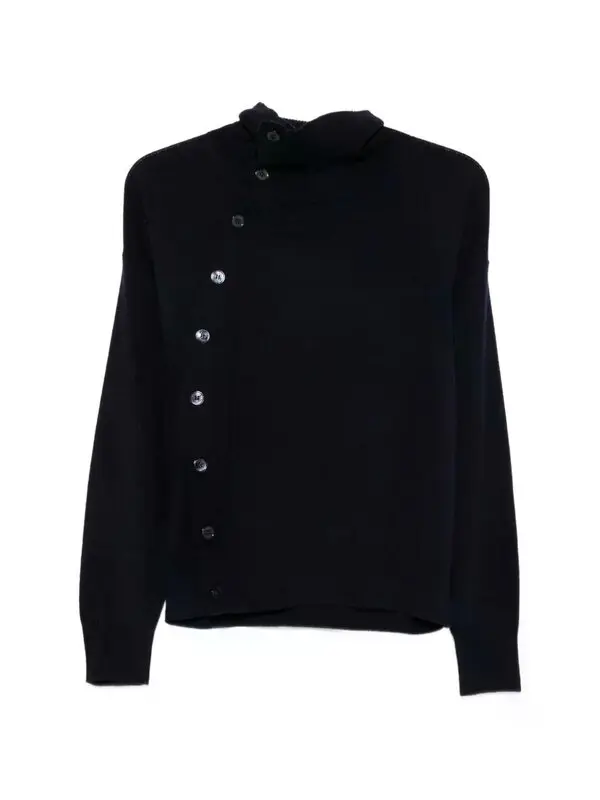 Seventy Button-fastening High-neck Cardigan