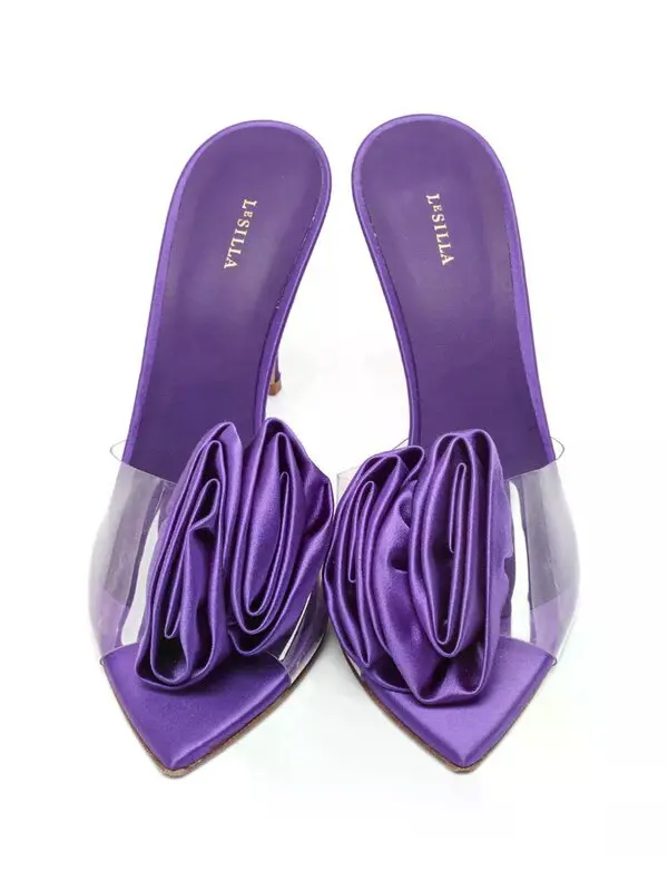 LE SILLA Kamala Ruffled Stiletto Sandals - Purple