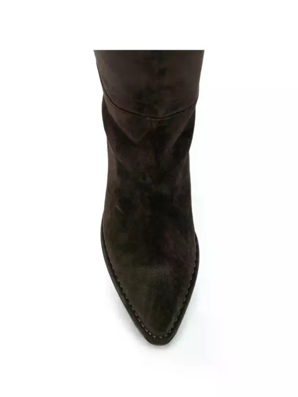 DEL CARLO Pointed-toe Suede Boots