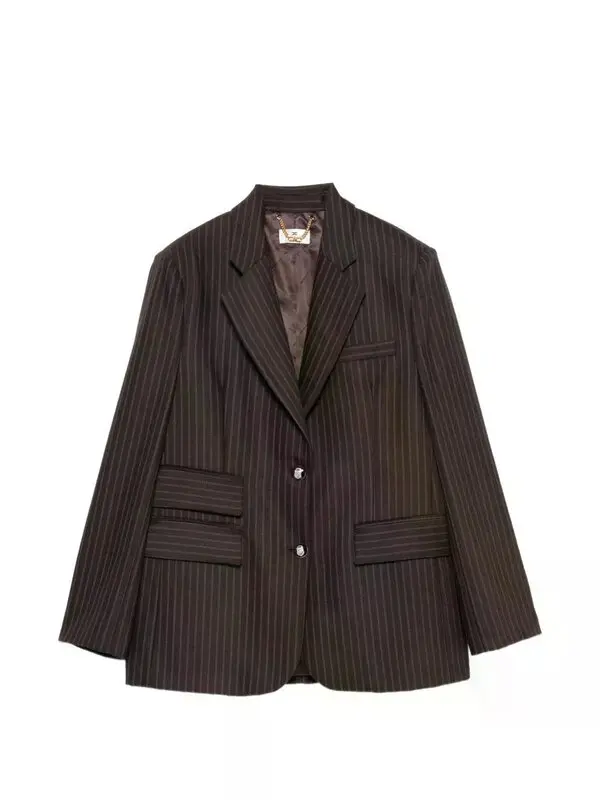 Elisabetta Franchi Pinstripe Pattern Notched-lapel Blazer