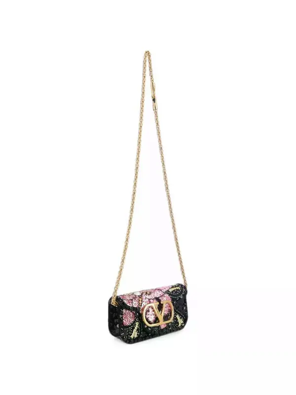 Valentino Garavani Locò Small Embroidered Shoulder Bag