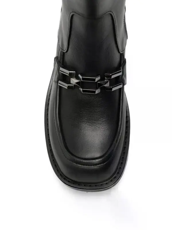 SERGIO MORETTI FIRENZE Chain-link Ankle Boots