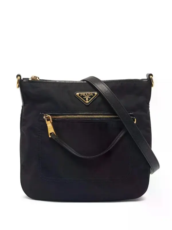 Prada Nylon Front Zip Crossbody Bag