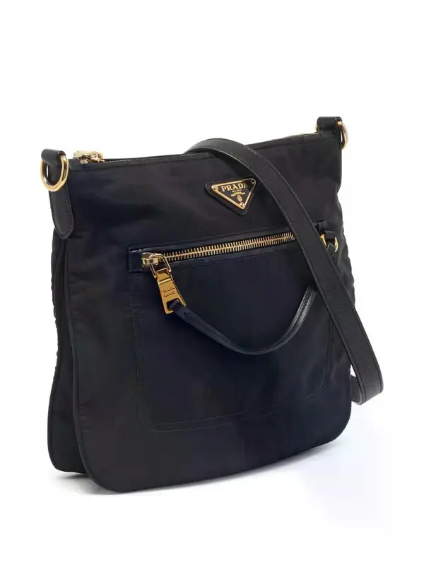 Prada Nylon Front Zip Crossbody Bag