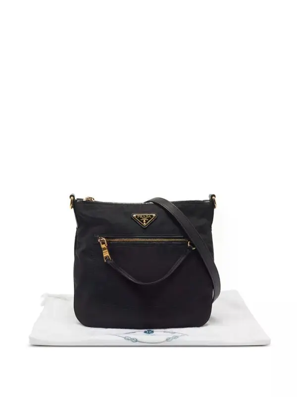 Prada Nylon Front Zip Crossbody Bag