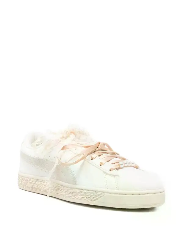 PUMA Lace-up Leather Sneakers With Embellished Detailing