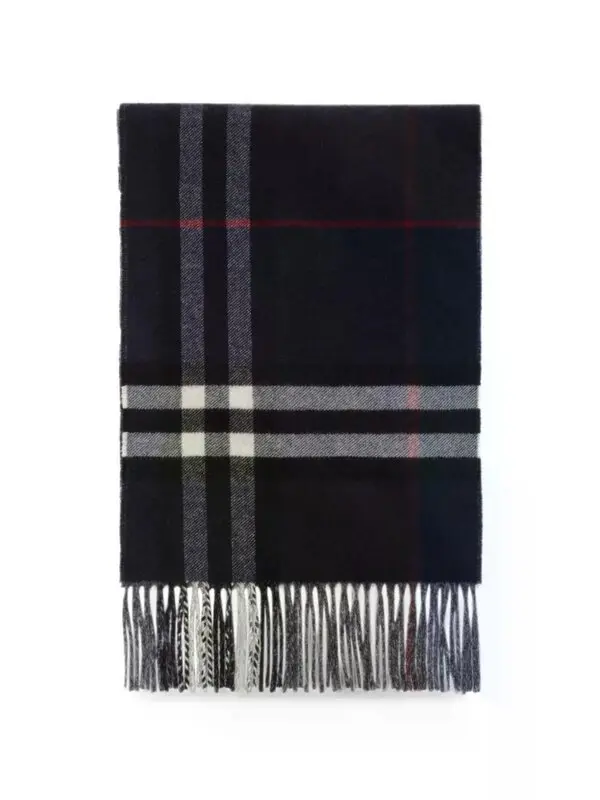 Burberry Reversible Check Cashmere Scarf - Grey