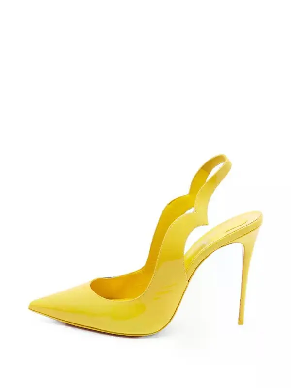 CHRISTIAN LOUBOUTIN Hot Chick Wave-edge Pumps - Yellow