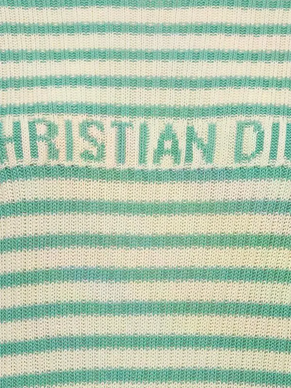Dior Riviera Striped Cotton Knit Sweater