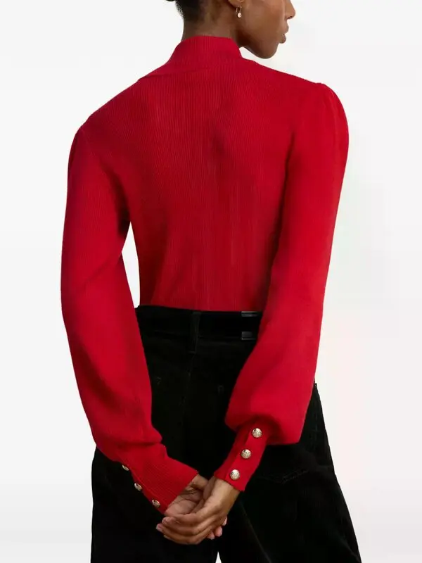 Ralph Lauren Button-trim Ribbed-knit Sweater