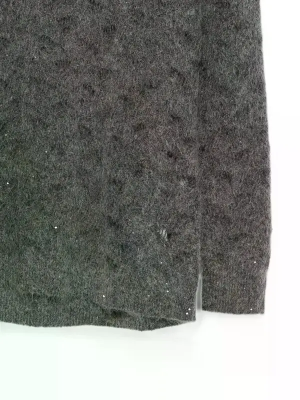 Seventy Sequin-embellished Open-knit Sweater