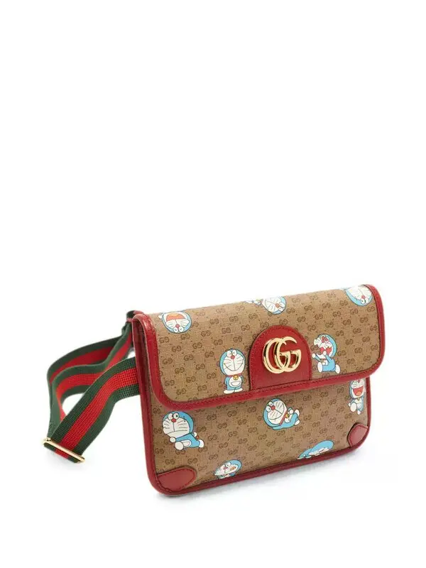Gucci X Doraemon Gg-pattern Belt Bag
